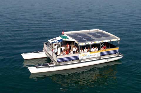 Aquabus solar powered boat